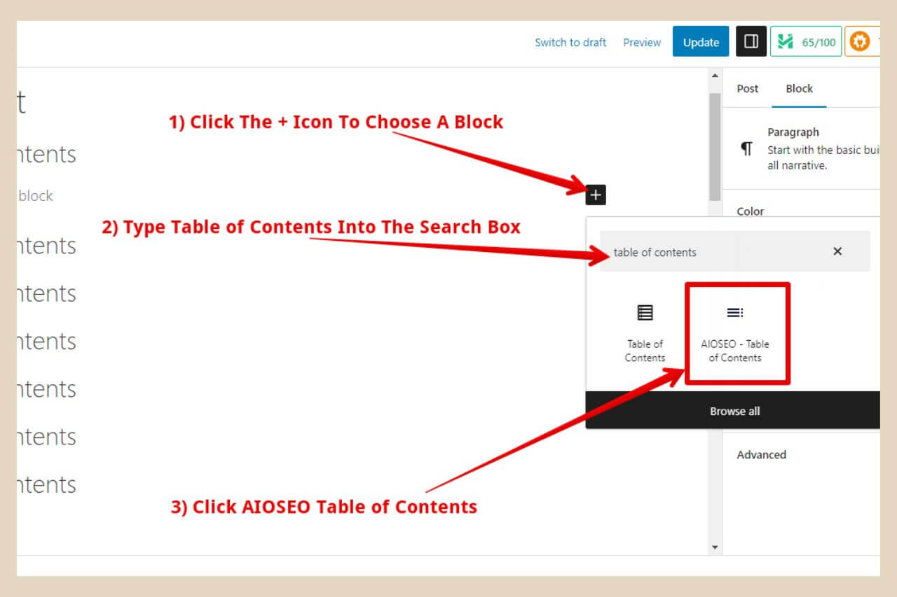 How To Add A Table Of Contents In WordPress - No More Rush