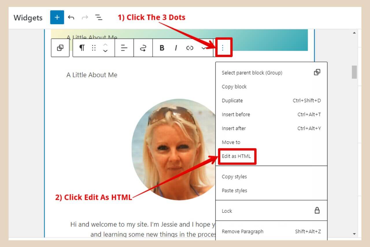 How To Add An About Me Widget To A WordPress Sidebar